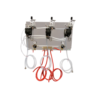 Triple Beer Pump Panel with 3 FOBs for Cornelius Kegs – HowdyBrewer