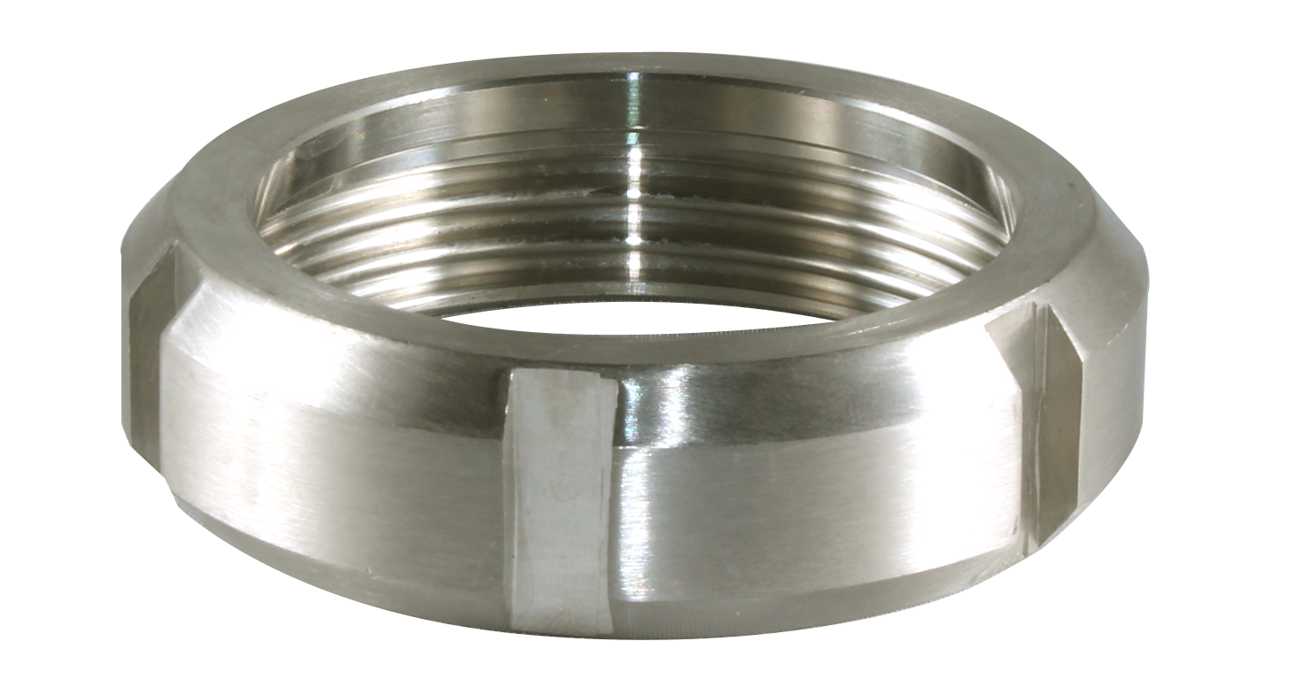 4" SMS Round Nut (13R-SMS) - T304 Stainless Steel - Wayland Industries ...