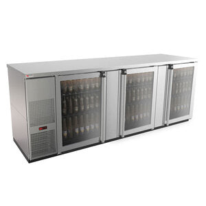 Pro-Line Back Bar Beer Cooler - (5) 1/2 Keg - 95-1/2" - Glass Door - 3 ...