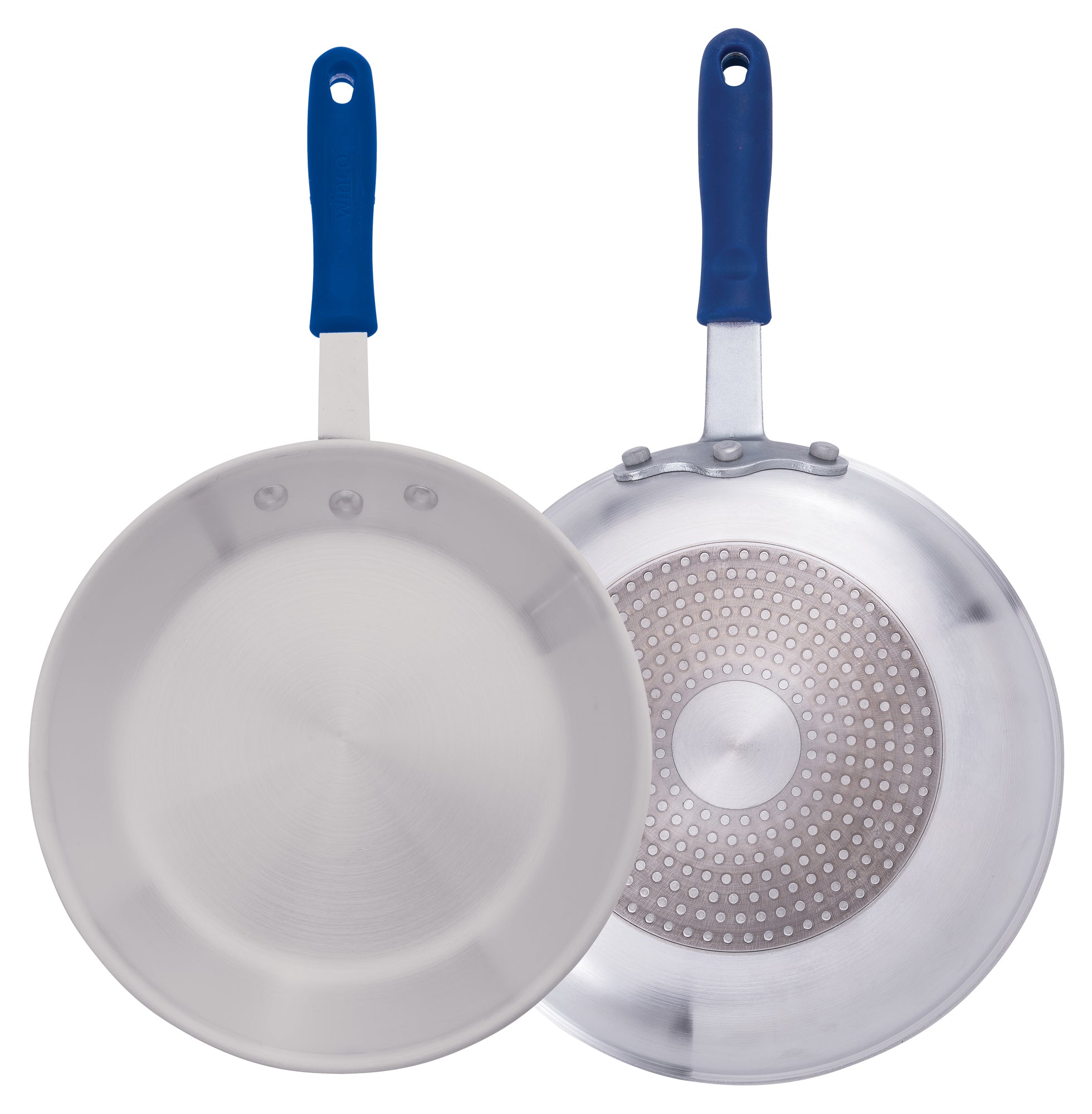 Winco AFPI-12H 12 Inch Fry Pan Riveted Handle Induction Ready Aluminum ...