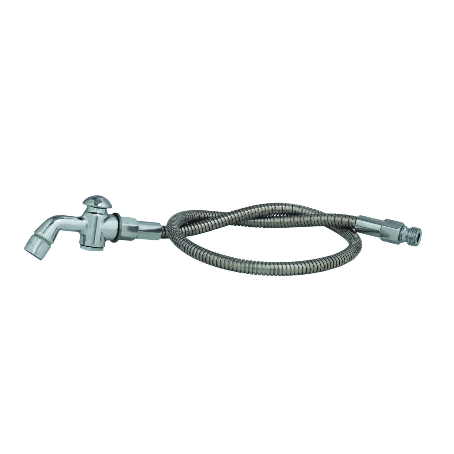 Push-Button Spray Valve w/ Aerator, 96" Flexible Stainless Steel Hose ...
