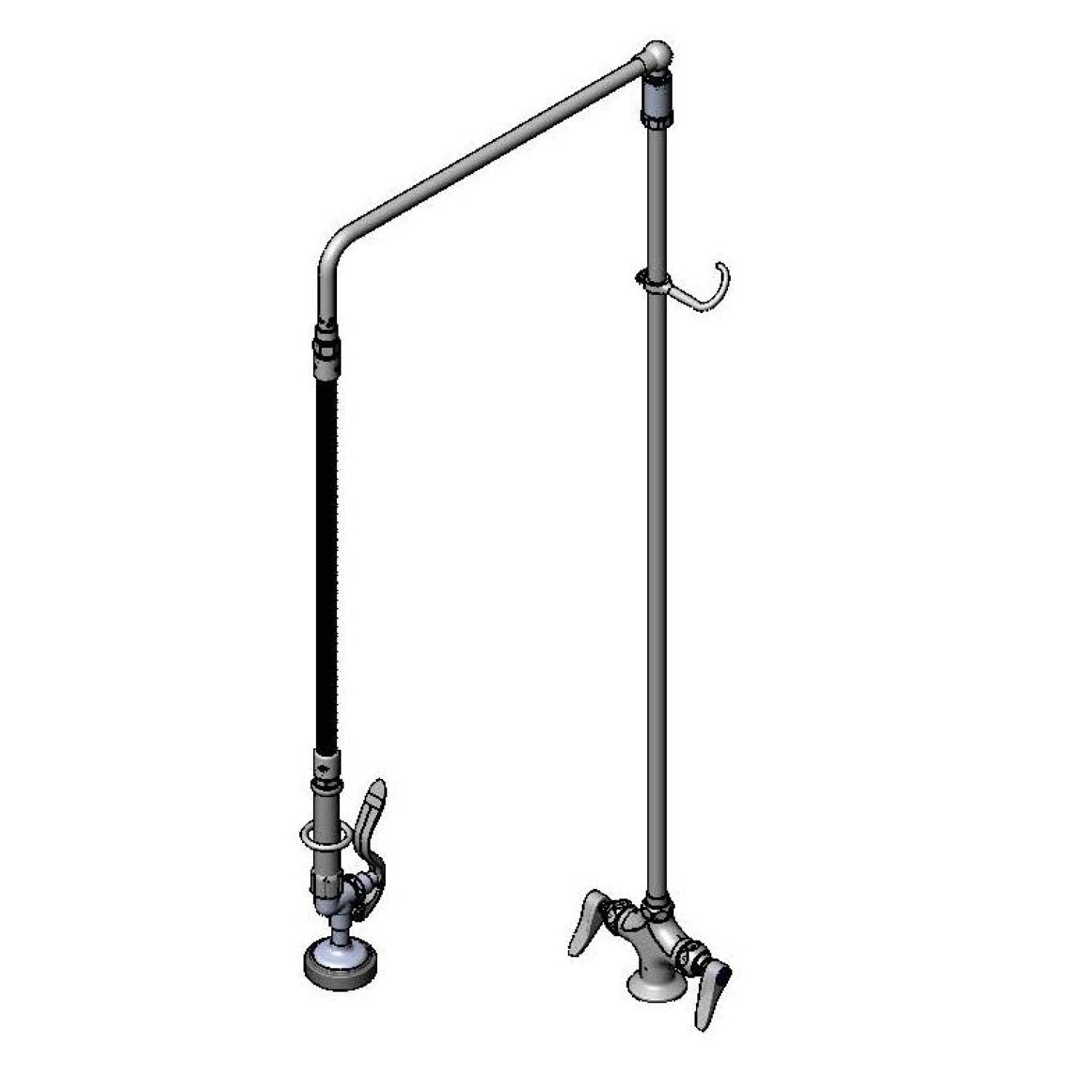 Pre-Rinse, Overhead Swivel Arm, Single Hole Base – HowdyBrewer