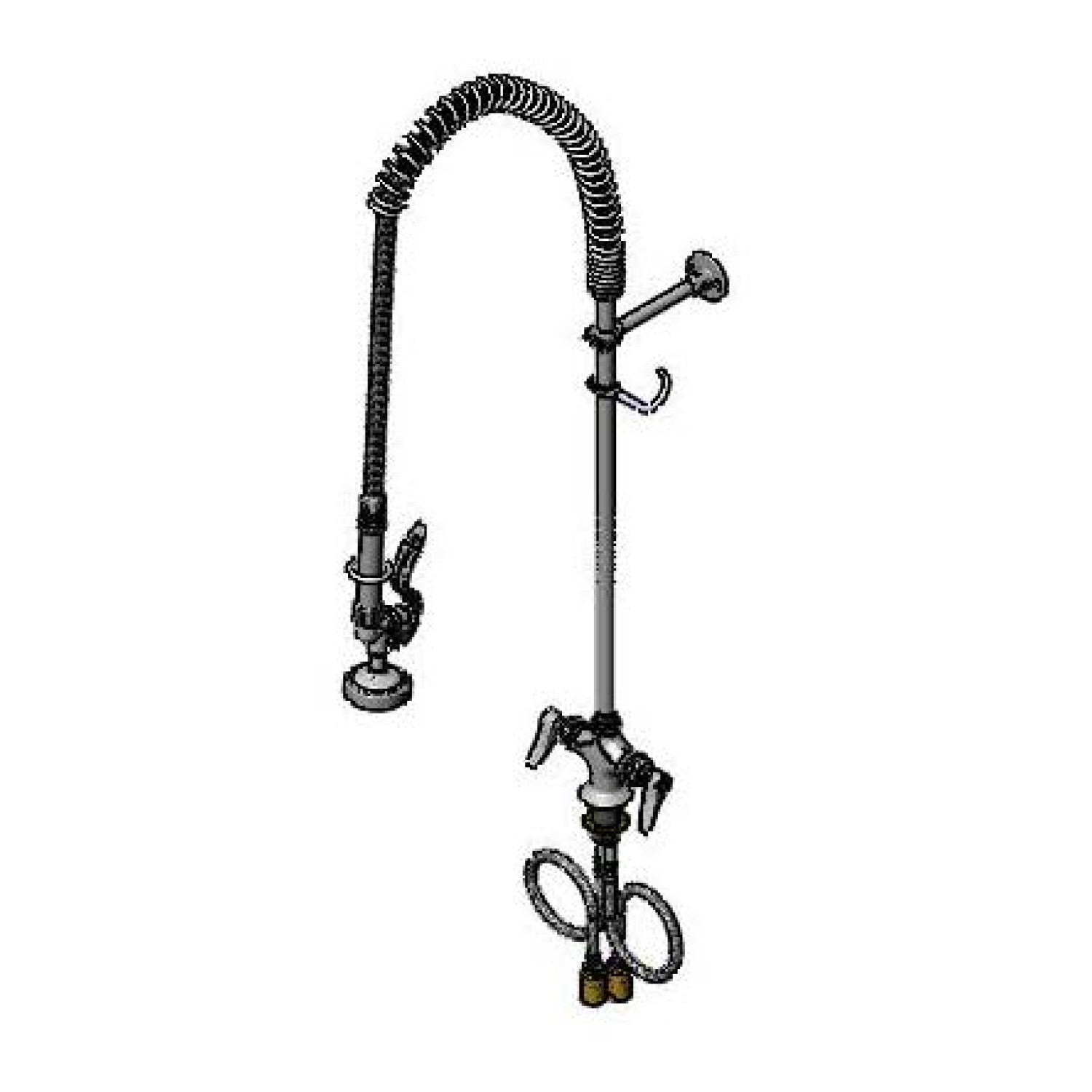 EasyInstall Pre-Rinse, Spring Action, Single Hole Base, Hoses w/ 1/2 ...