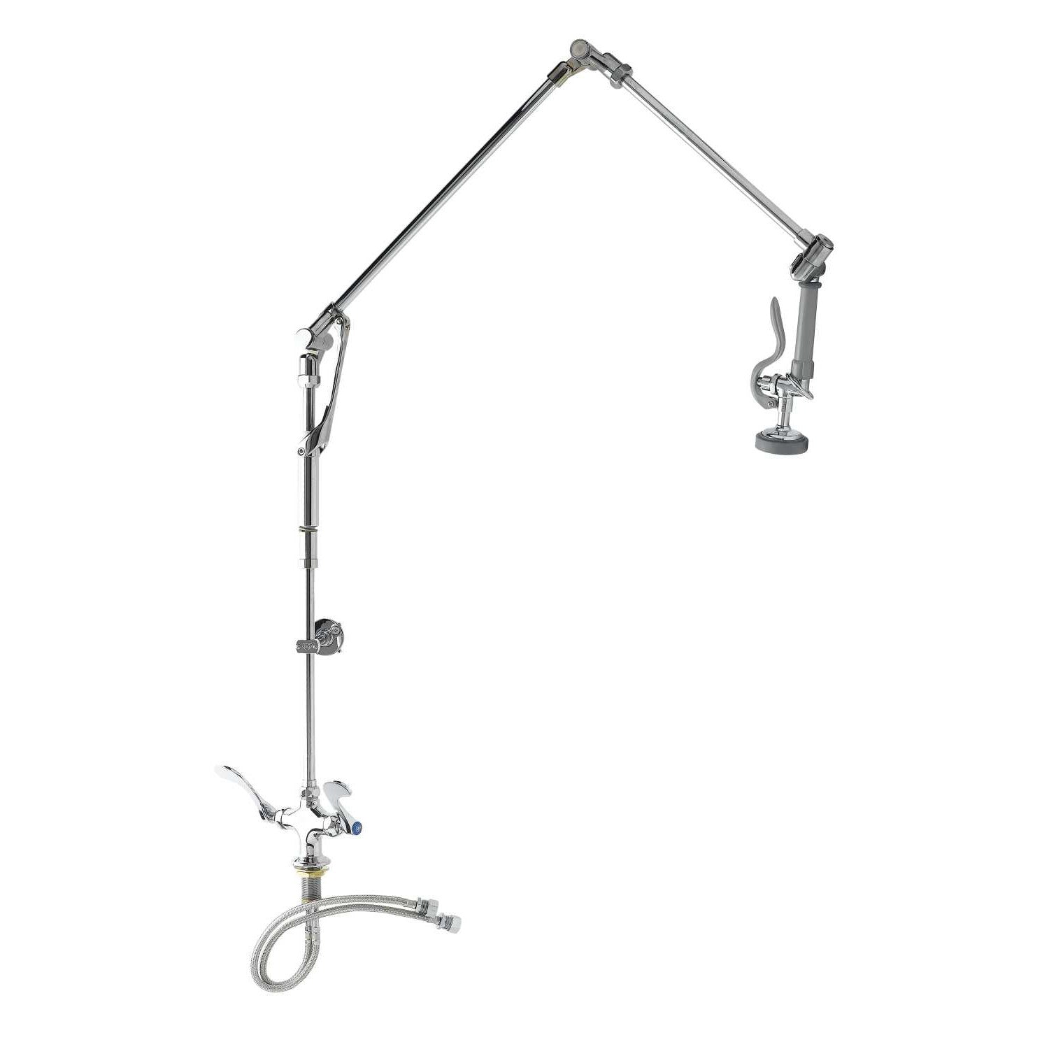 T&S Pre-Rinse, Roto-Flex Design, Single Hole Base, Spray Valve, 4" Wri ...