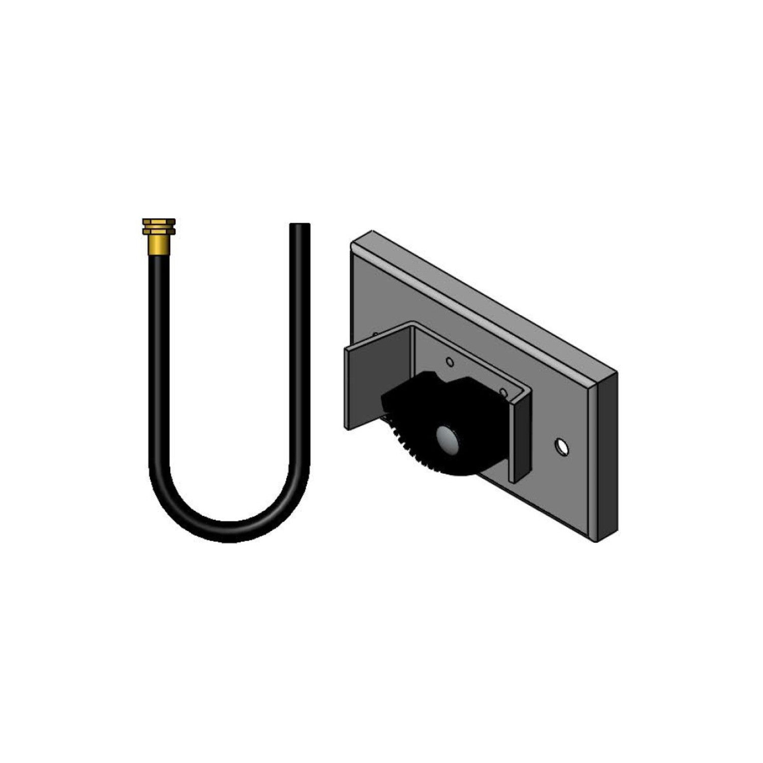 Hose Hanger, Stainless Steel, Spring-Loaded Rubber Grip, 30" Hose w/ G ...