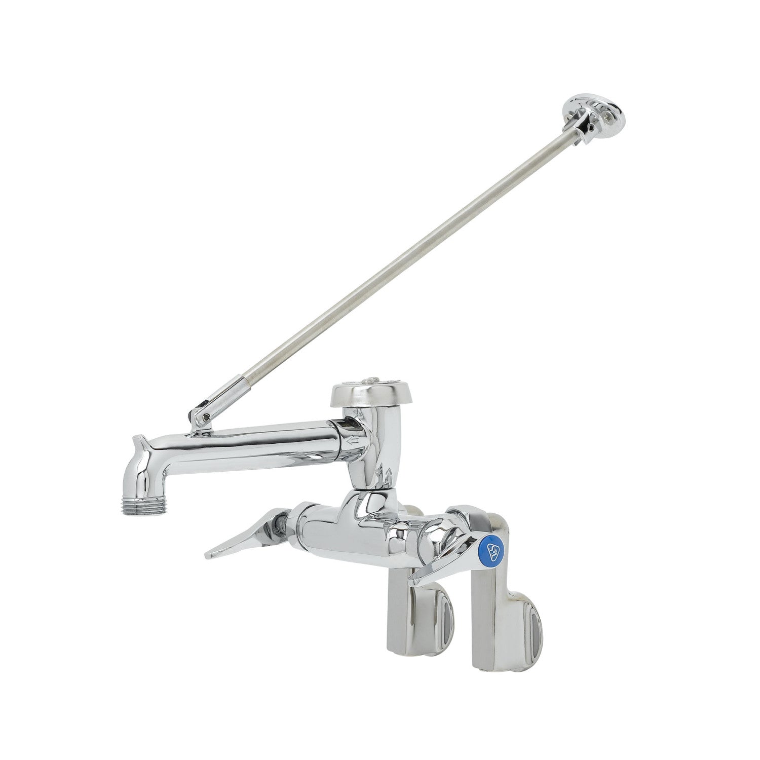 T&S Brass B-0668-POL Service Sink Faucet - Wall Brace & Polished ...