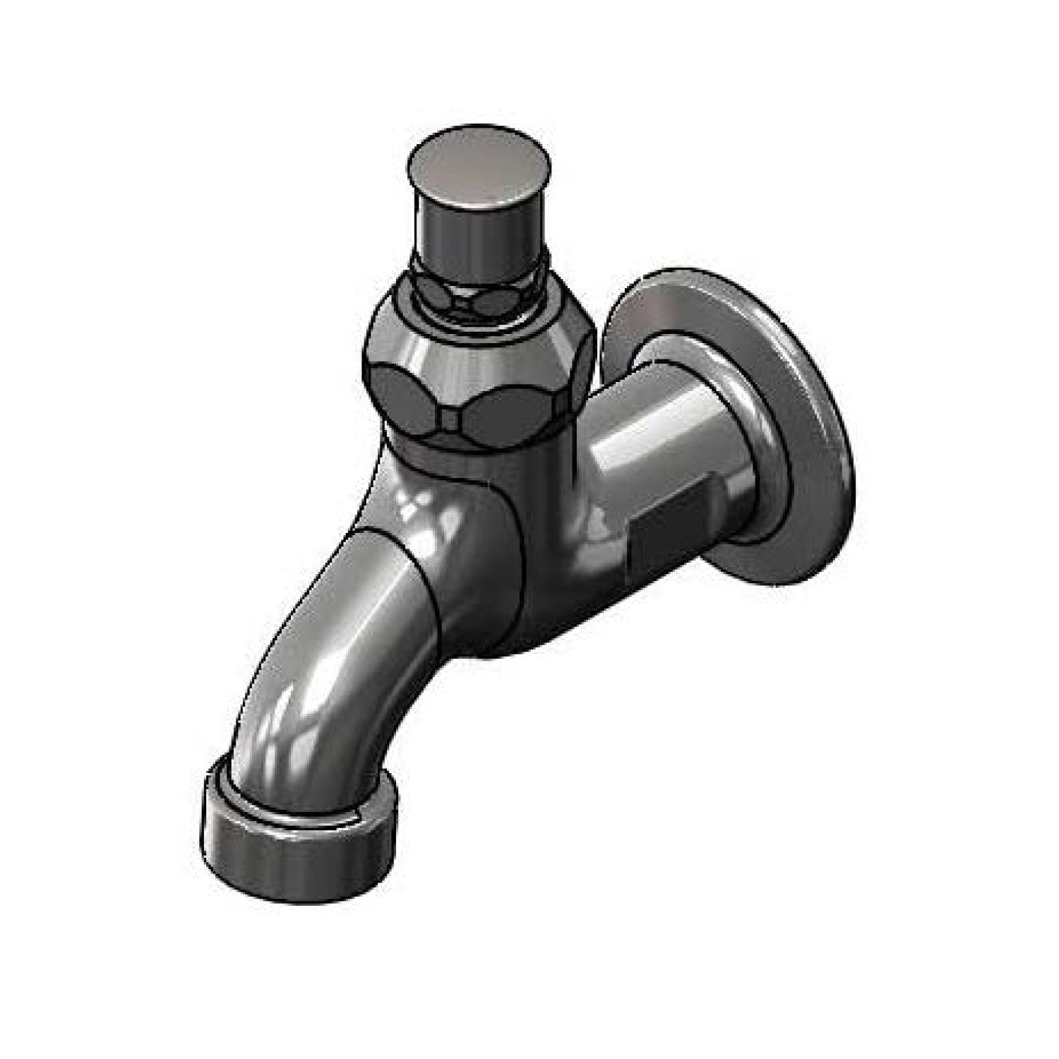 T&S Brass B-0700-124A Splash Mount Sill Faucet - Loose Key Stop ...