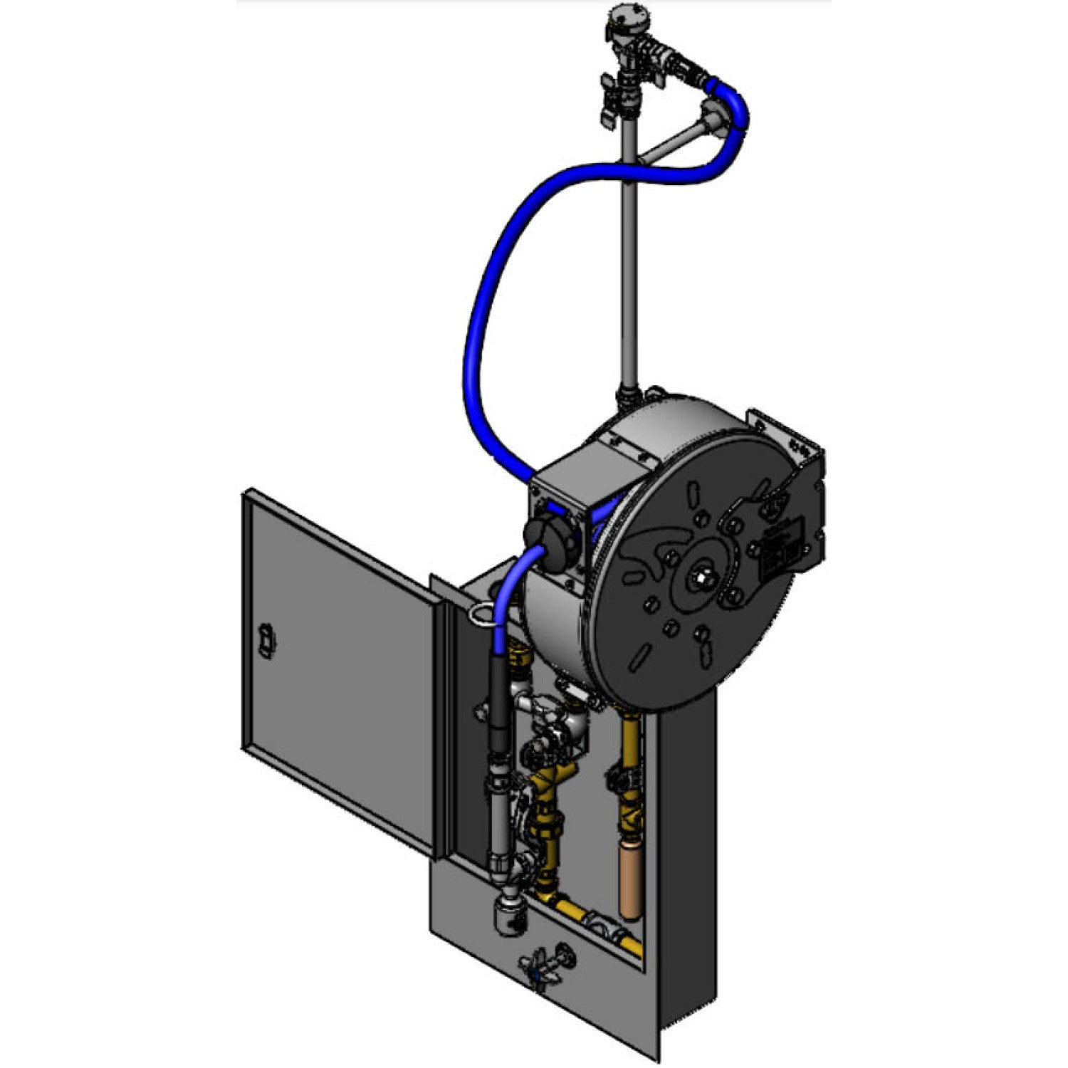 Hose Reel Control Cabinet, Control Valve, Check Valves, 30' Hose Reel ...