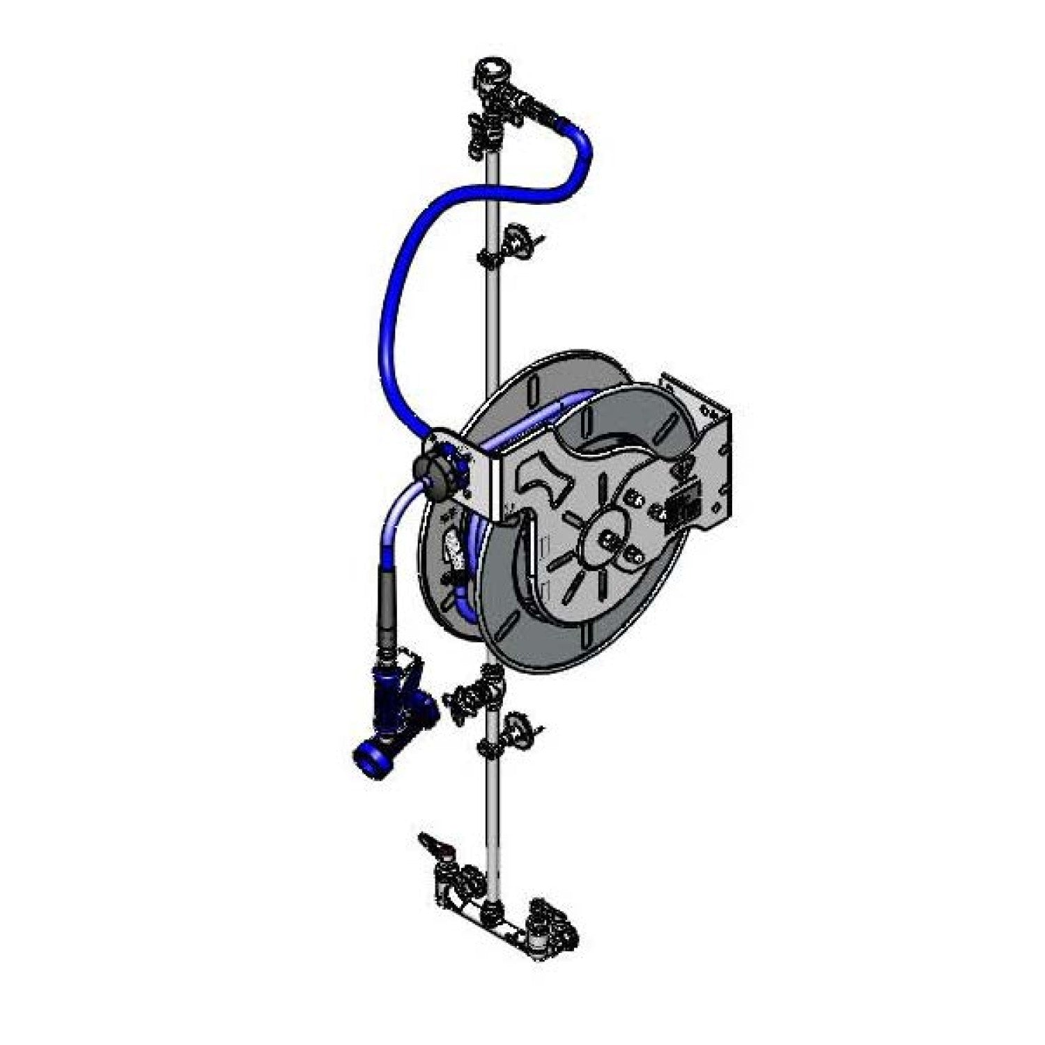 T&S Brass B-7142-U02XS1C Open 50' SS Hose Reel System - Exposed ...