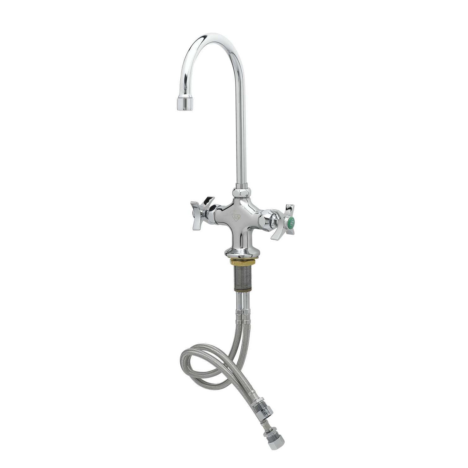 T&S Brass BL-5700-04 Lab Mixing Faucet - Swivel/Rigid Gooseneck ...