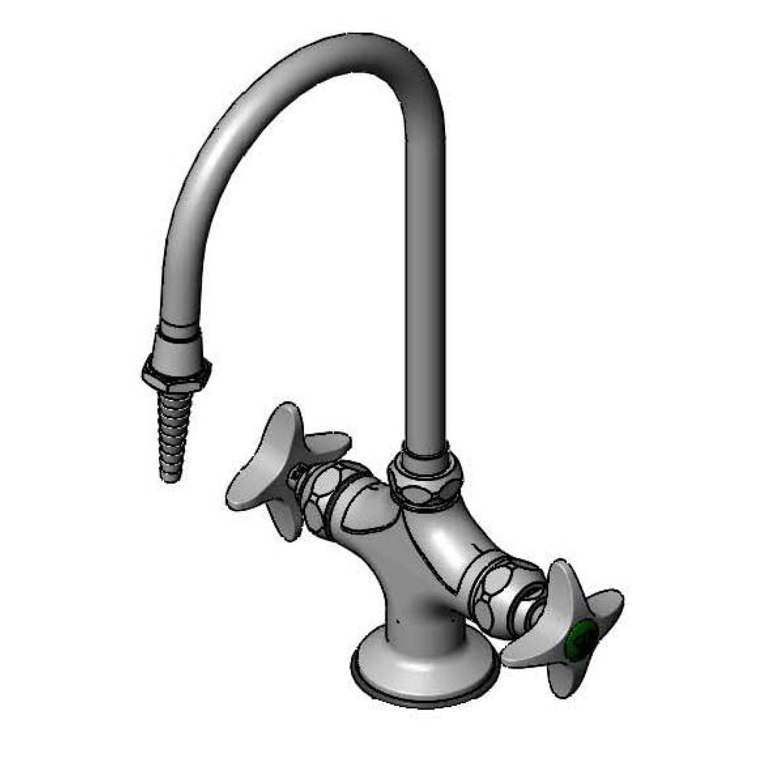 T&S Brass BL-5704-02 Lab Mixing Faucet - Swivel Gooseneck ...