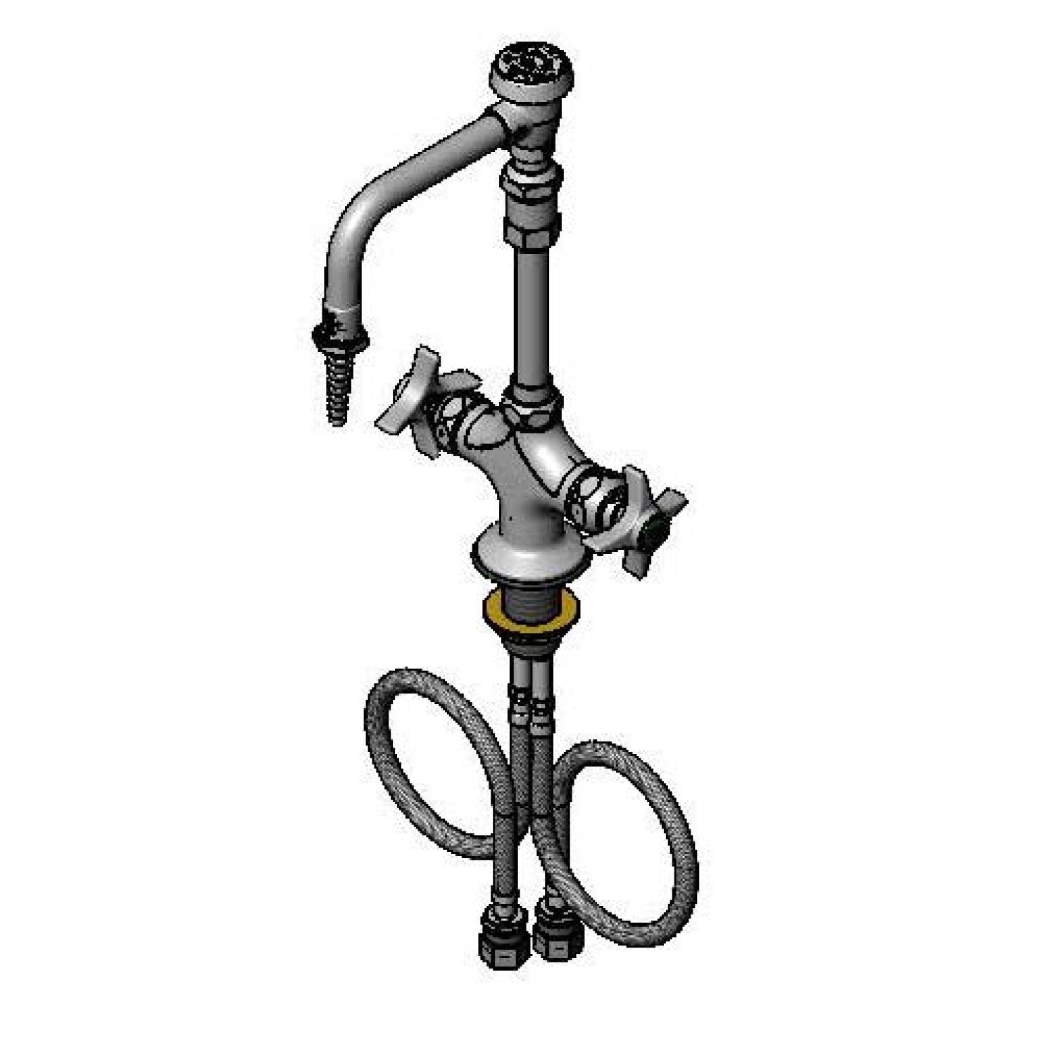 T&S Brass BL-5704-09 Lab Mixing Faucet - Swivel Vacuum Breaker ...