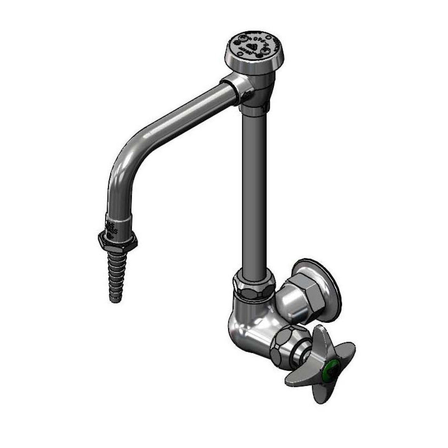 T&S Brass BL-5710-07 Wall Mount Lab Faucet - Vacuum Breaker ...