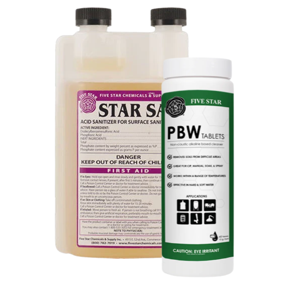 Fusti Tank Cleaning & Sanitizing Kit | StarSan + PBW Tablets – HowdyBrewer