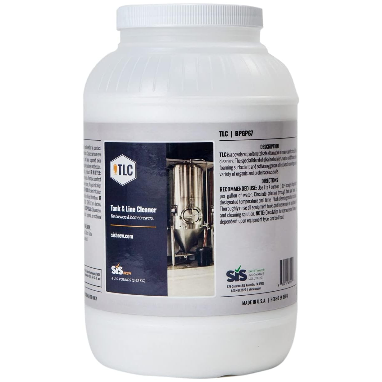 SISBrew TLC Tank and Line Cleaner, Home Brewery Powder Cleaner, 8 poun ...