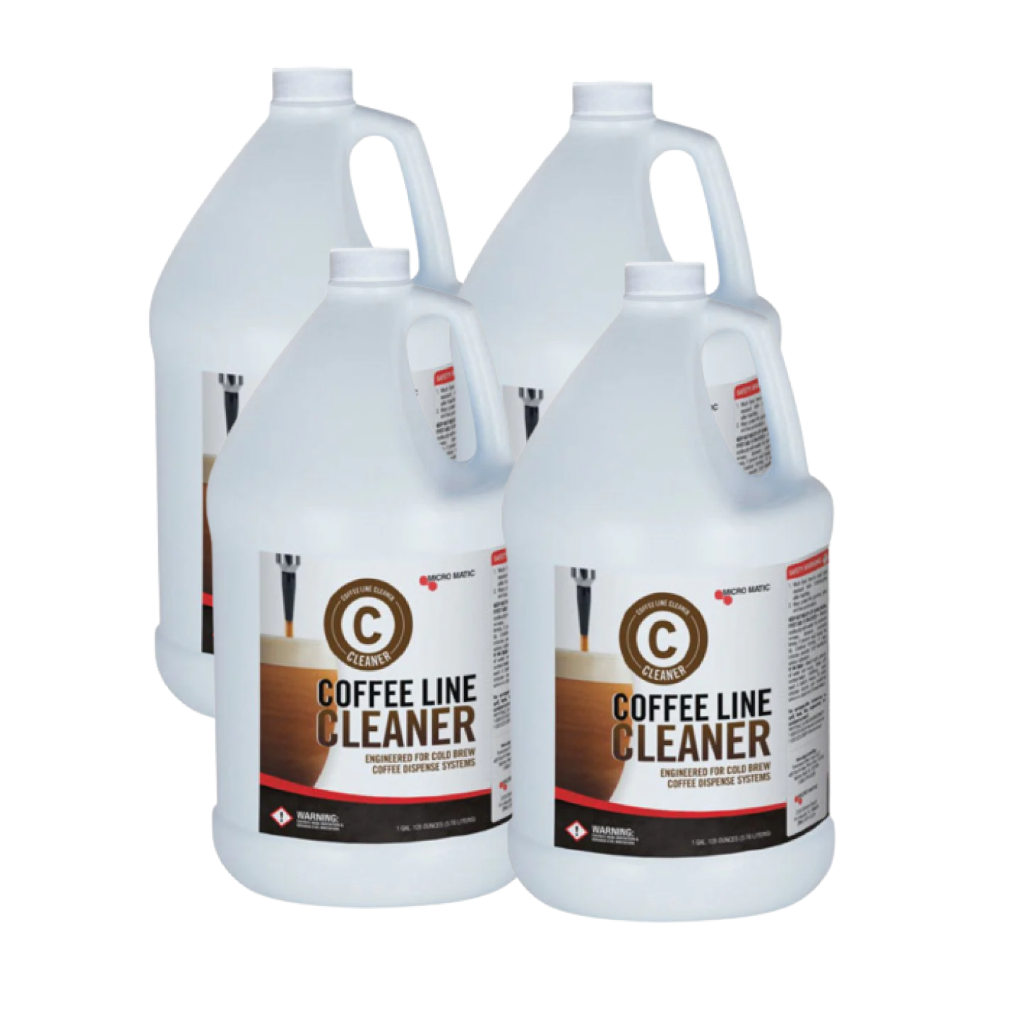 [Case of 4] Micro Matic 1 Gallon Cold Brew Coffee Line Cleaner - Liqui ...