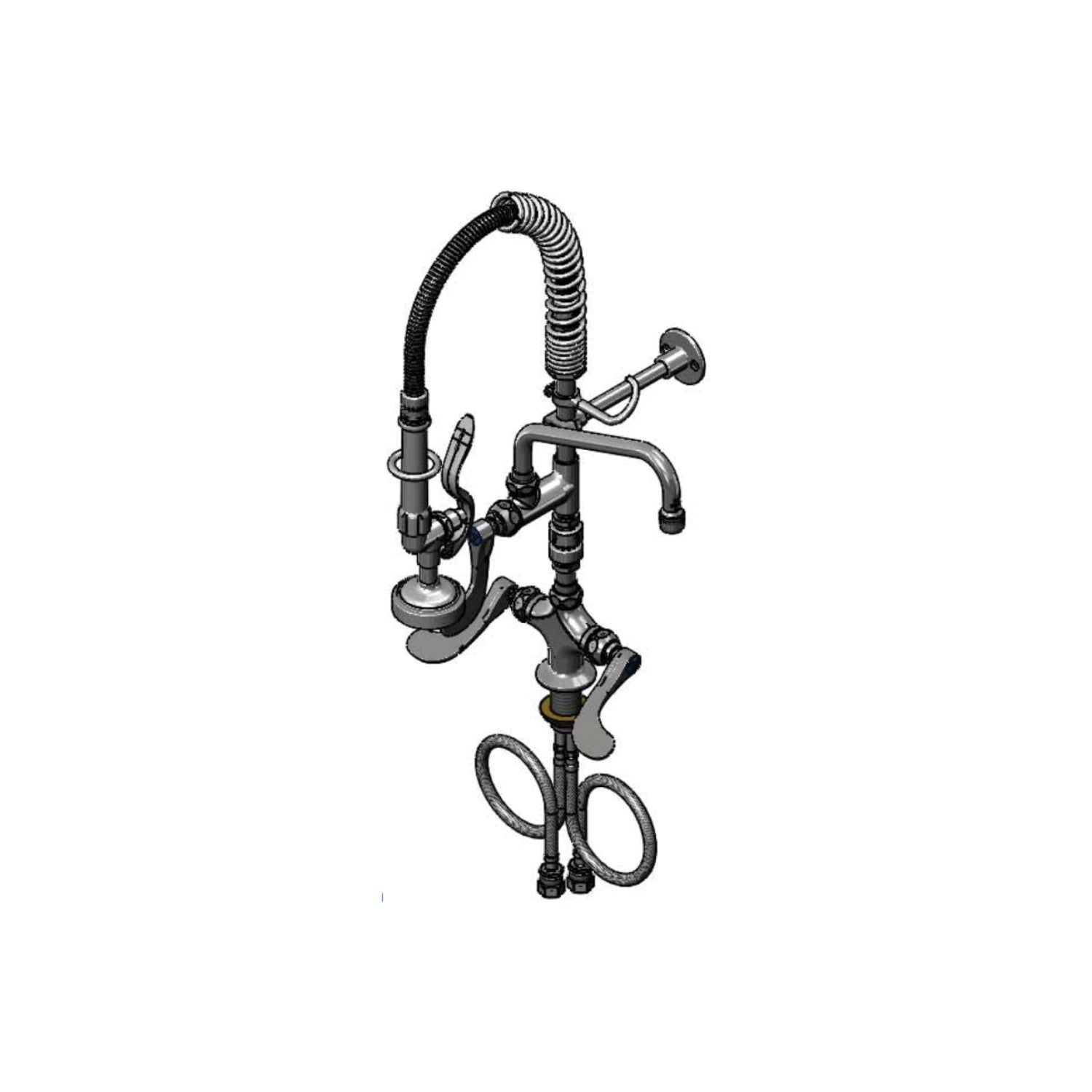 T&S Mini-Pre-Rinse unit w/ B-0107, 8" Swivel Nozzle, Vb, Wrist Handles ...