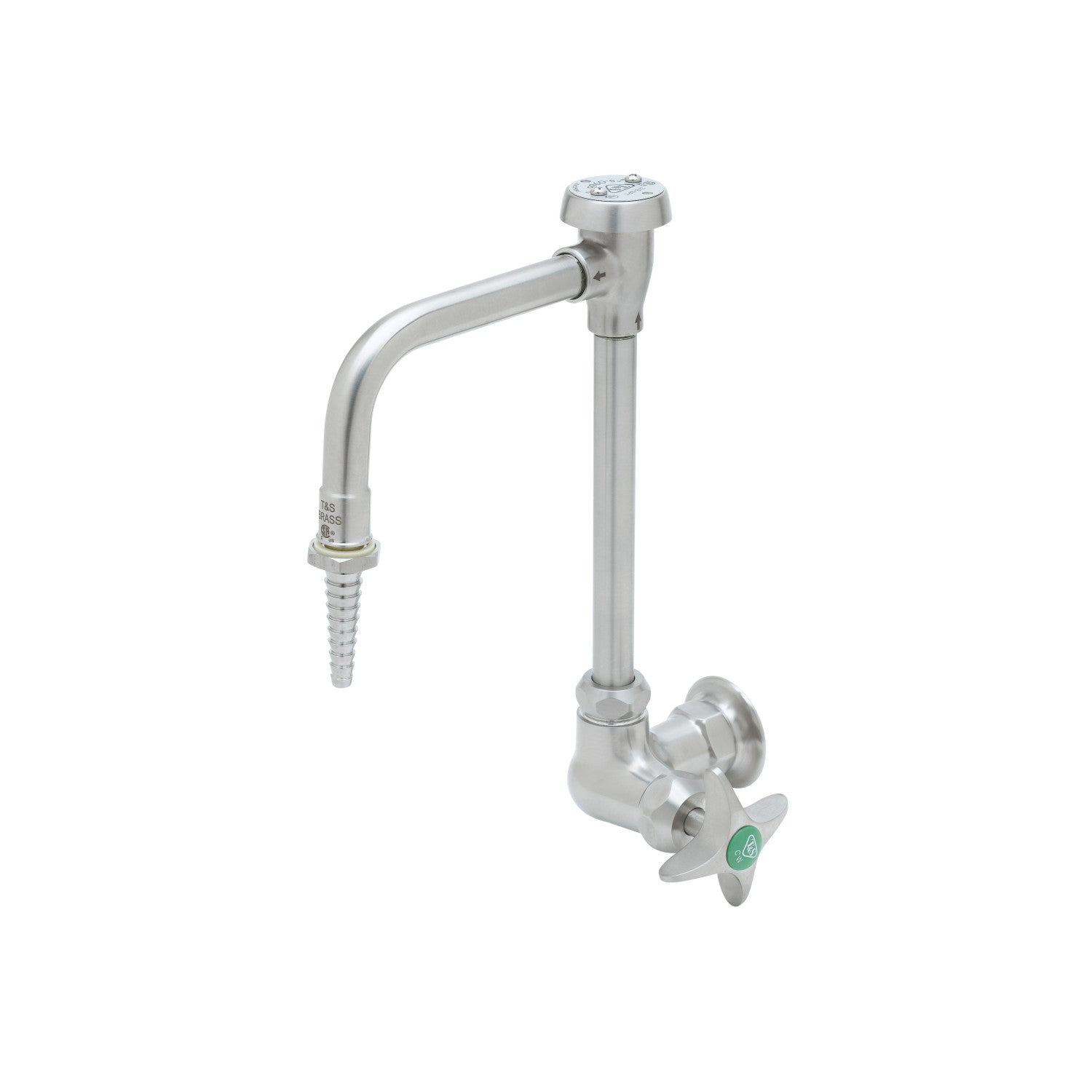 T&S Brass SL-5710-08CR 8" Stainless Steel Wall Mount Lab Faucet ...