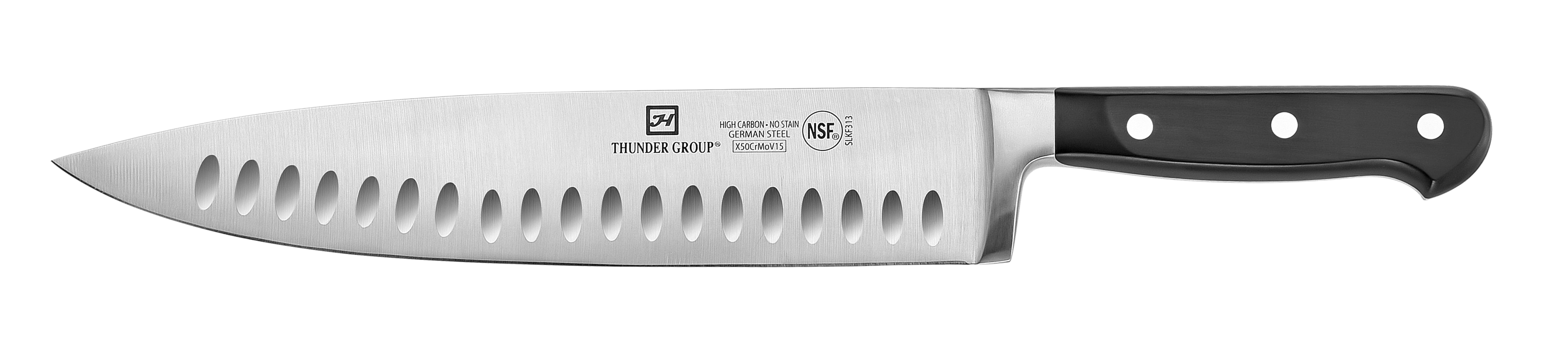 Chef's Knife, 10" Blade, Hollow Ground, Forged German Steel, NSF ...