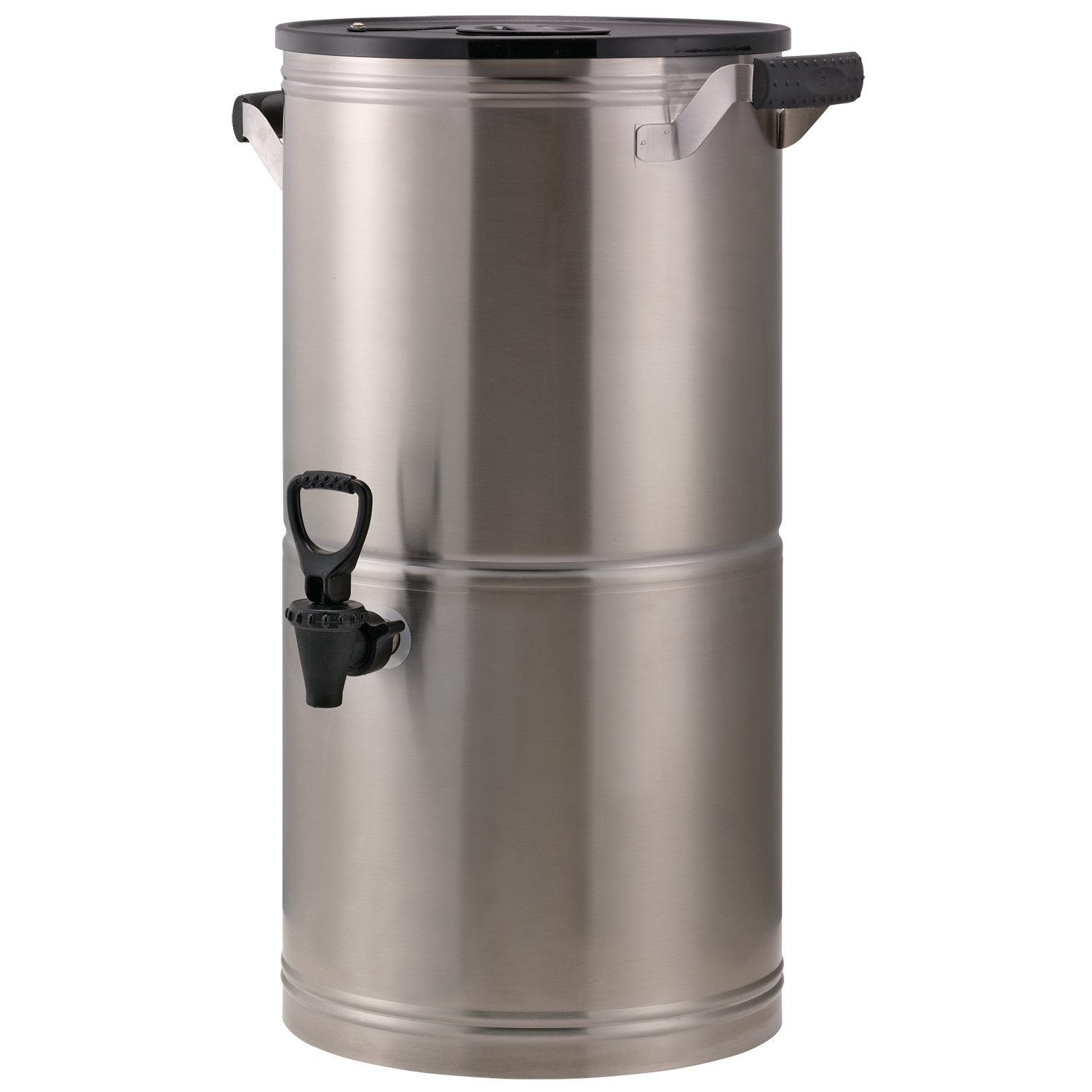 Round 5-Gallon Commercial Stainless Tea Urn in Brushed Stainless and B ...