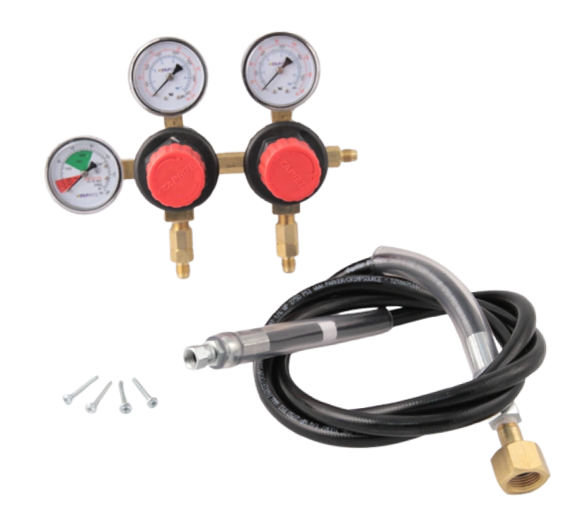 2 Body Wall Mount Primary Soda Regulator with High Pressure Hose (T886 ...