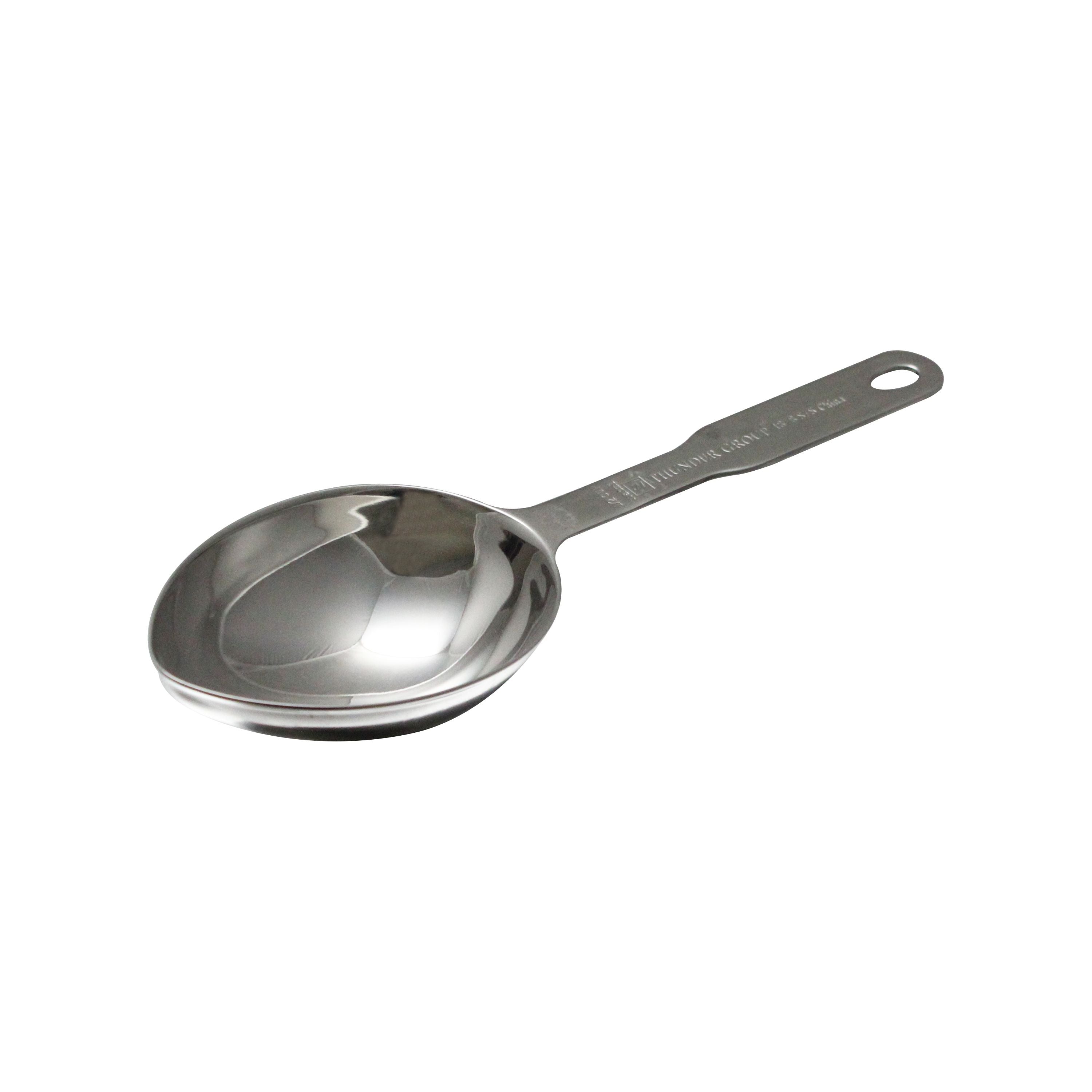 1/2 Cup, 10" Length, Heavy-Duty Oval Measuring Scoop, Stainless Steel ...