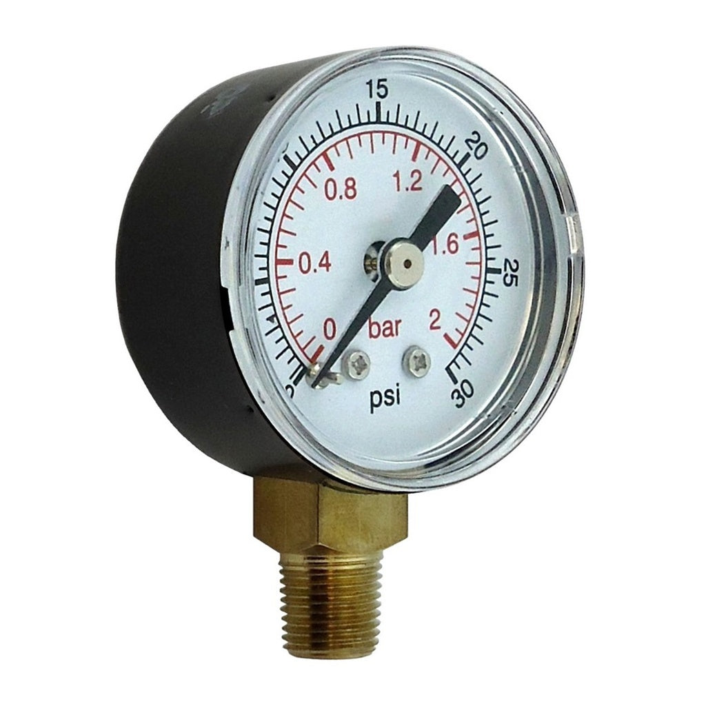 Mini Gauge 1-5in-Dia- 1/8inMpt Btm-Mnt 30 Psi – HowdyBrewer