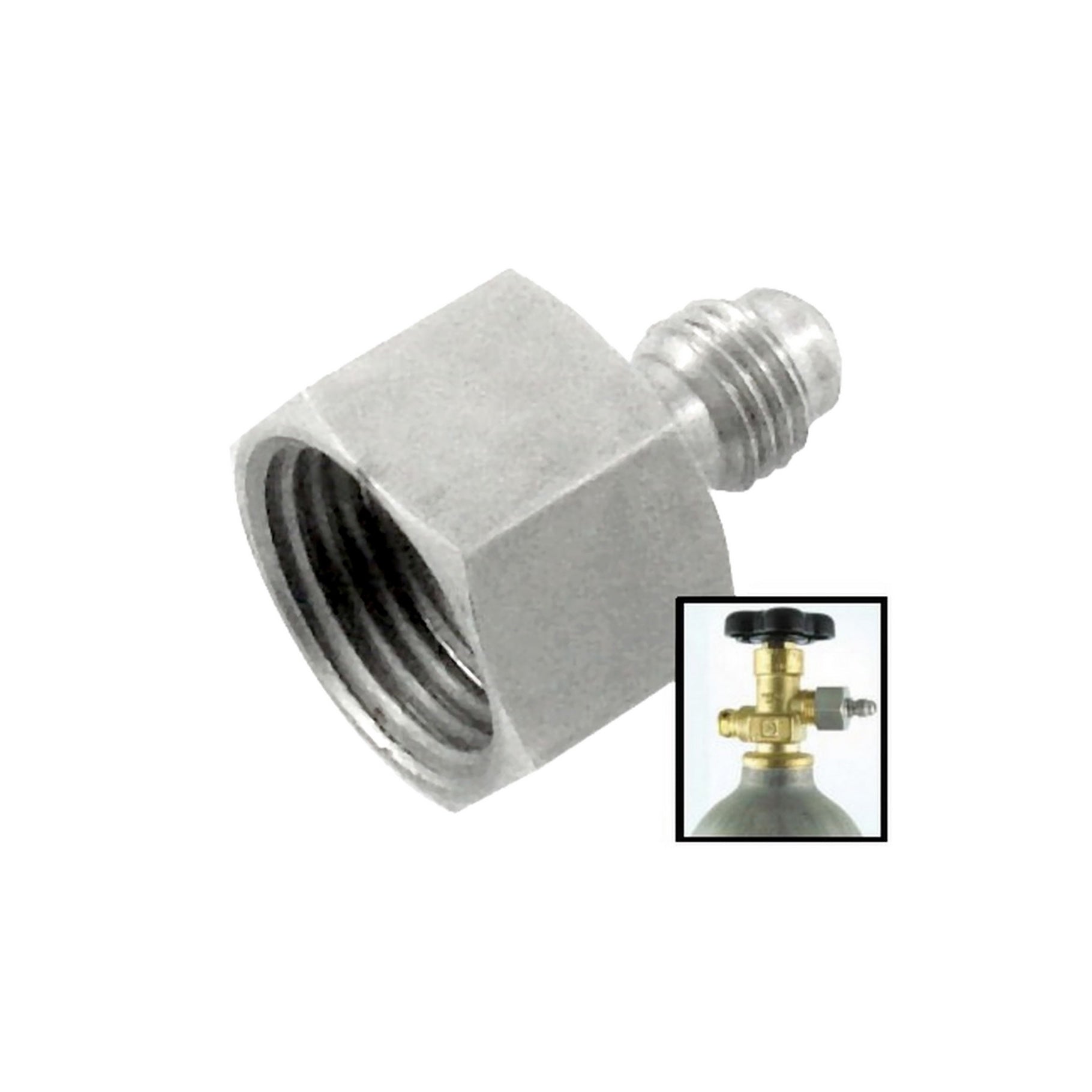 CO2 Tank Adapter - Female CGA-320 to 1/4" MFL | 304 Stainless Steel Hi ...