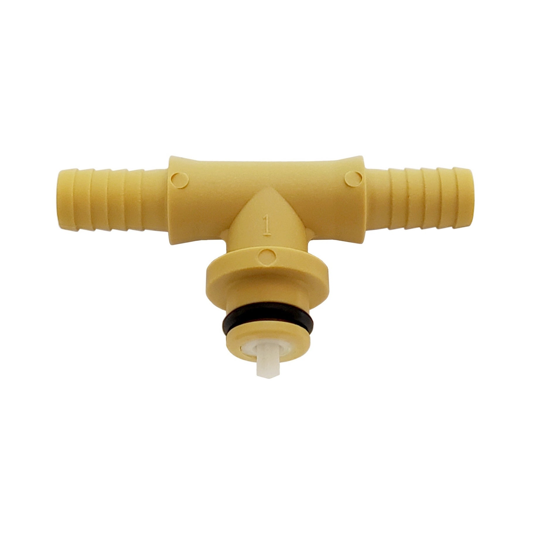 Shurflo Gas Fitting 1/4" Barb Plastic Tee w/ Check Valve - 94-178-17 ...