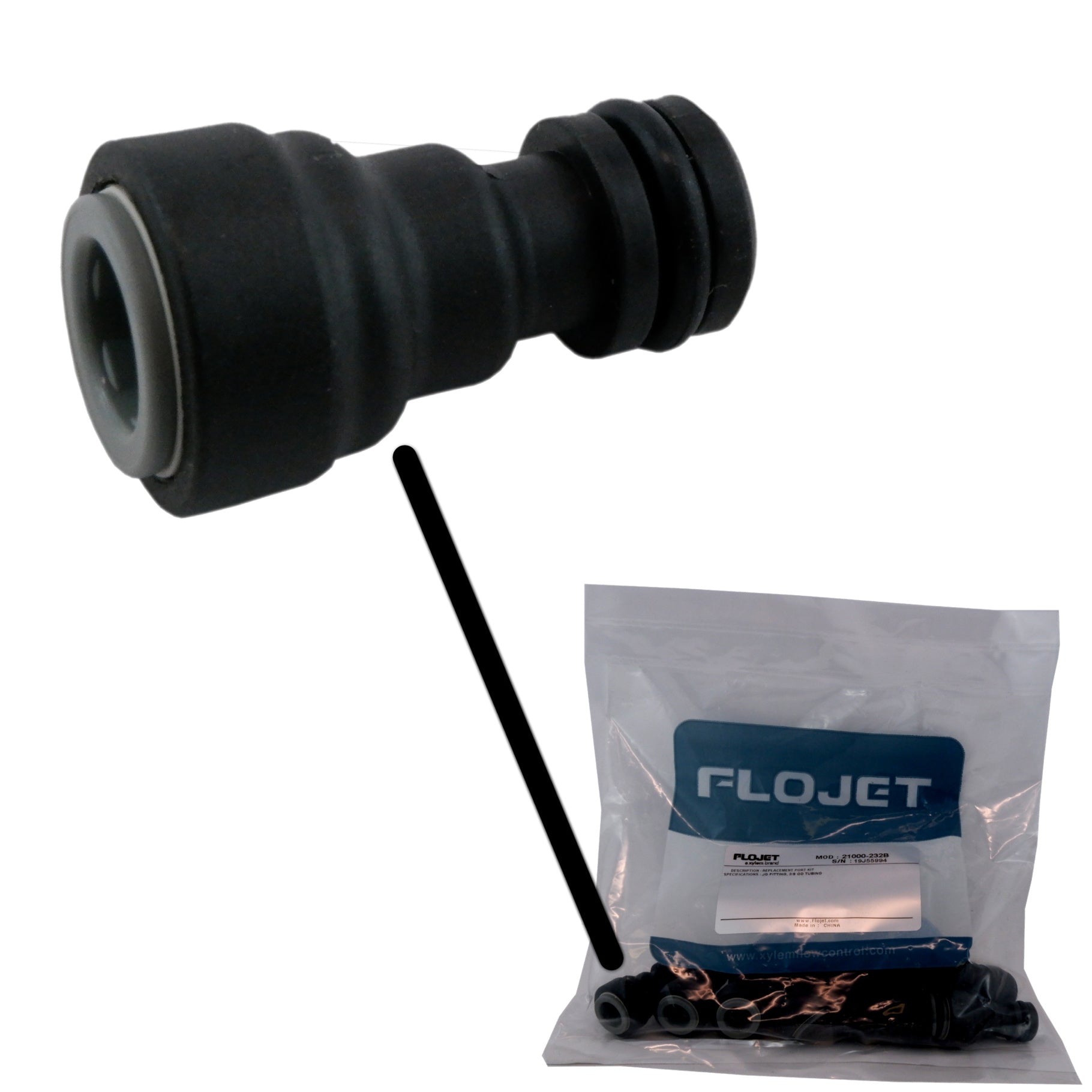 Flojet Push-In Liquid Fittings – 3/8" OD | 12-Pack – HowdyBrewer