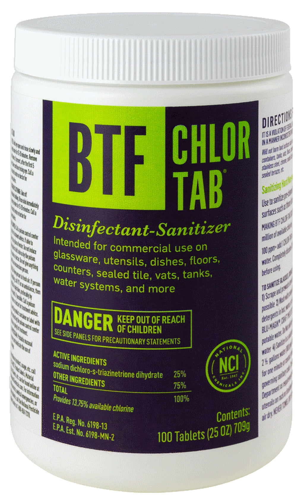 BTF Chlor-Tab Chloromelamine Sanitizer Tablets - 100 Count – HowdyBrewer