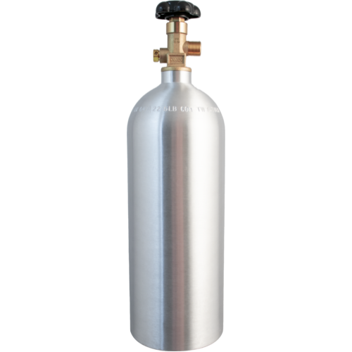 5 lb Aluminum CO2 Tank - New, Brushed Finish, CGA320 Valve – HowdyBrewer