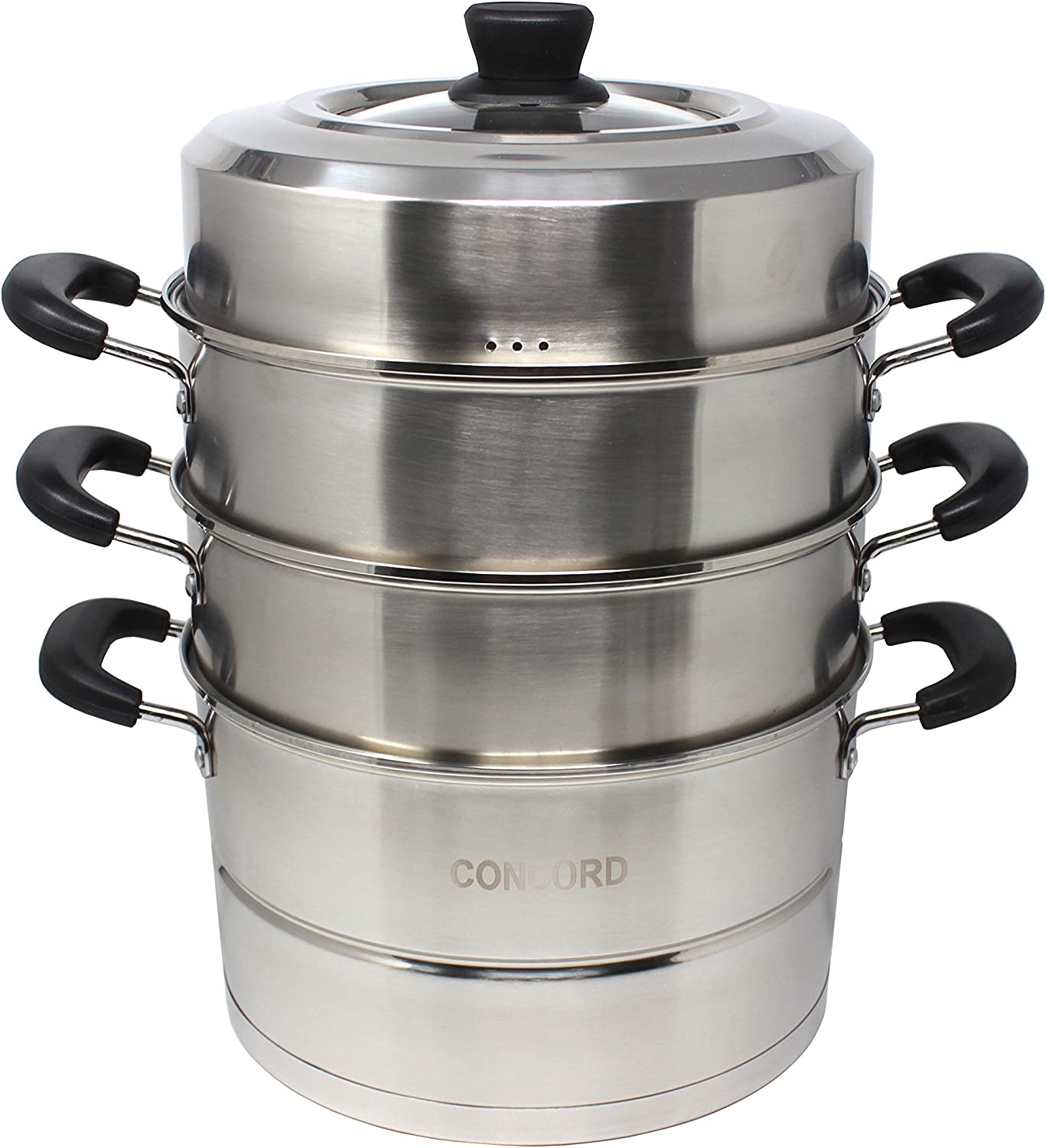 Concord 4-Tier Stainless Steel Steamer Set - Commercial Grade – HowdyBrewer