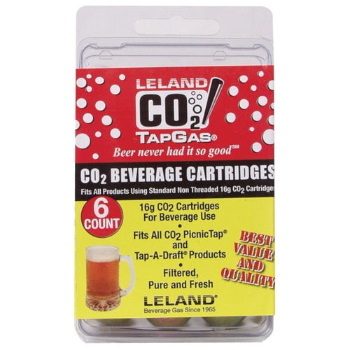 [6 PACK] 16g Mini Regulator CO2 Cartridge - Disposable by Leland TapGa ...
