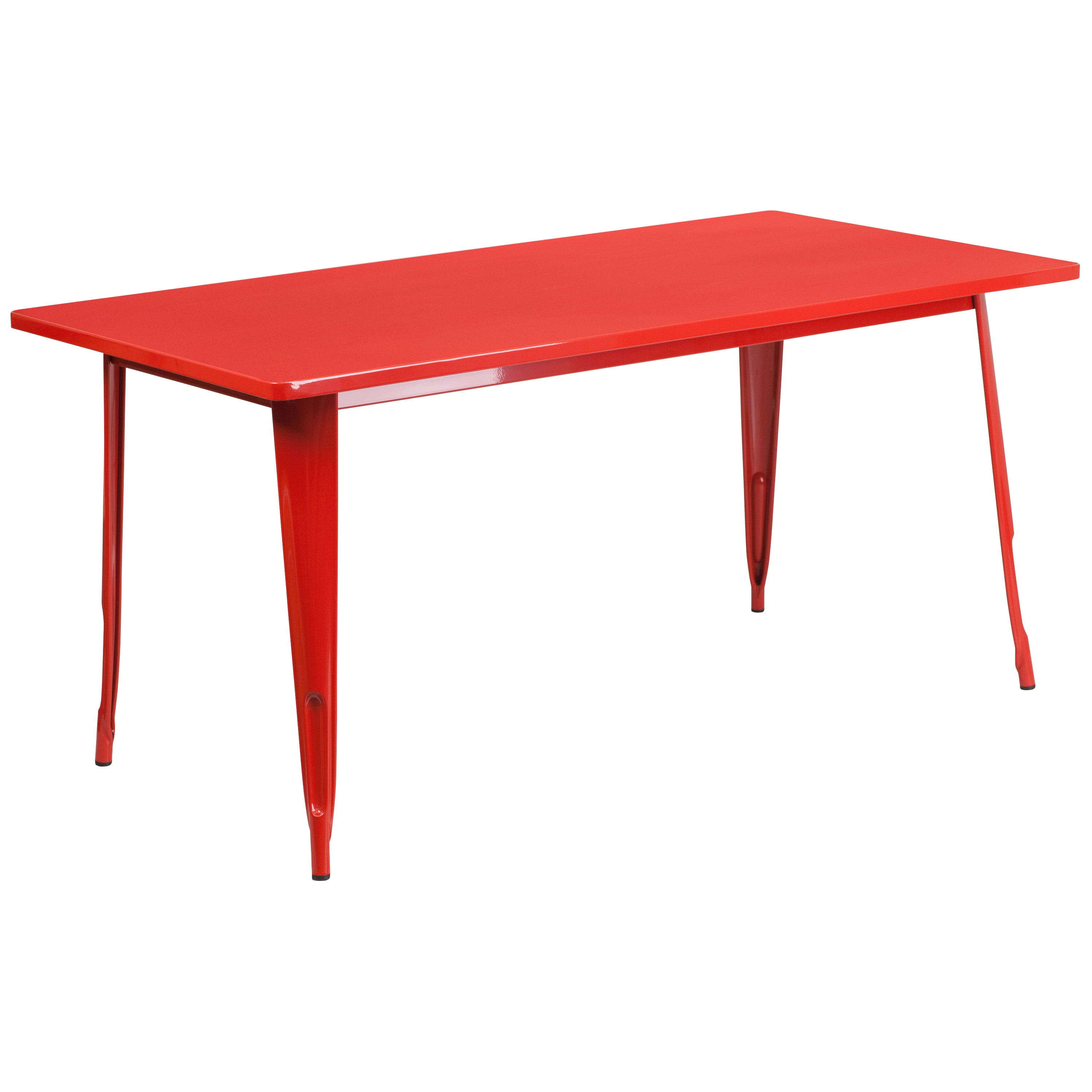 Charis Commercial Grade 31.5" x 63" Rectangular Red Metal Indoor-Outdo ...